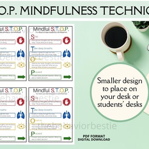 STOP Mindfulness Technique - Etsy