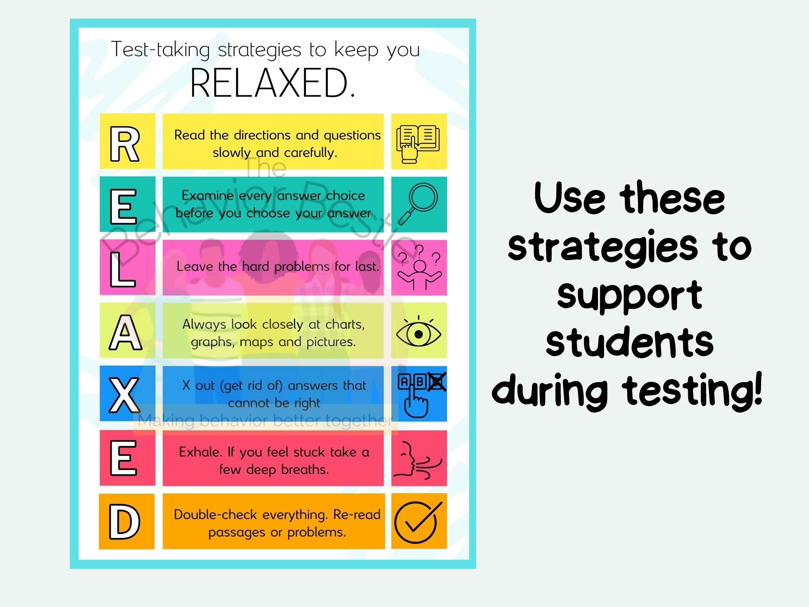Test Taking Tips Poster