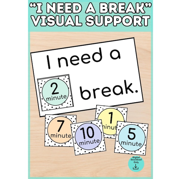 I Need a Break Visual - Etsy