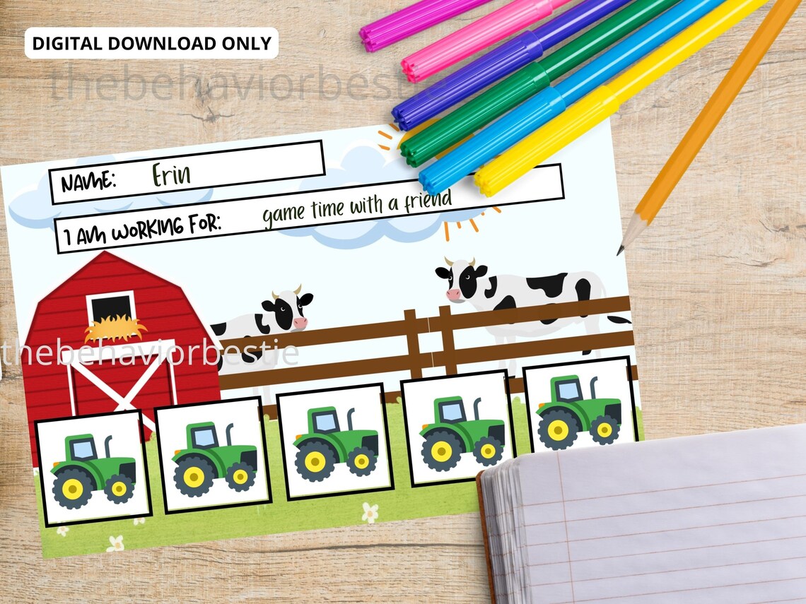 Tractor Reward Chart: Farm Chore Tracker (PDF Digital Download) - Etsy