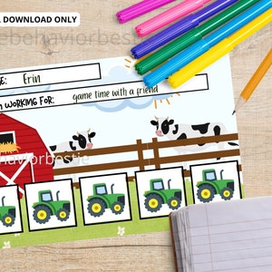 Tractor Sticker Chart | Farm Reward Chart | Tractor Reward Chart | Farm ...