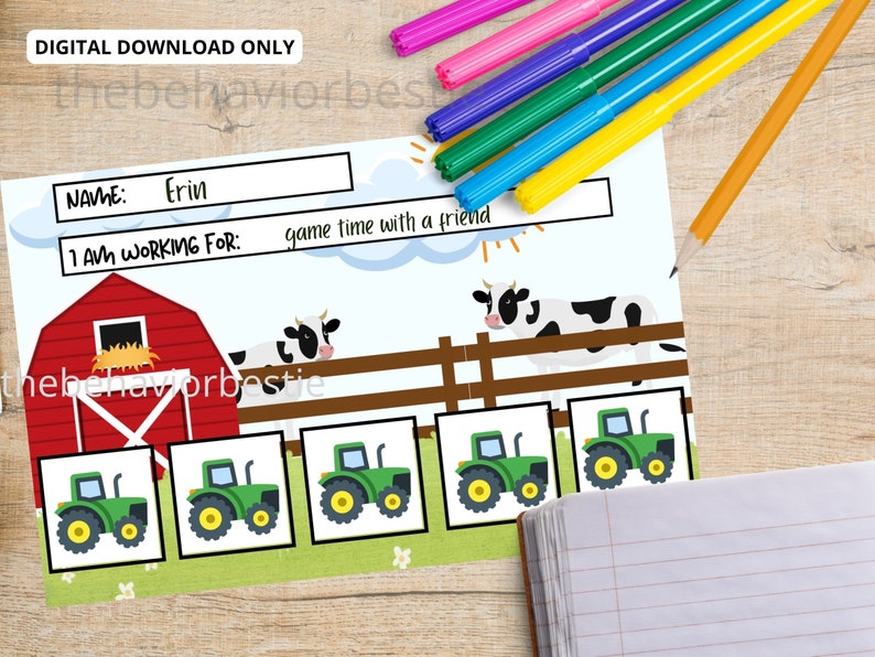 Tractor Sticker Chart | Farm Reward Chart | Tractor Reward Chart | Farm ...