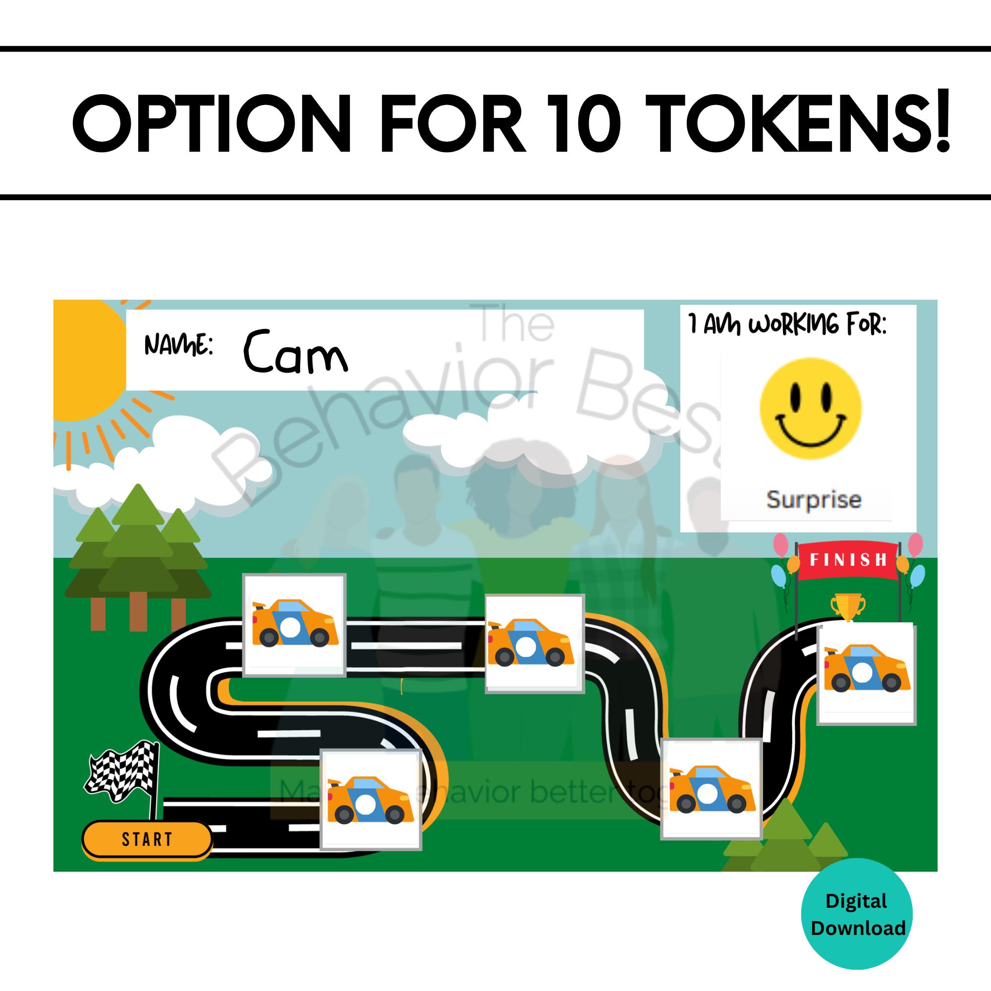 Racecar Token Board: Kids Reward Chart (digital Download) - Etsy