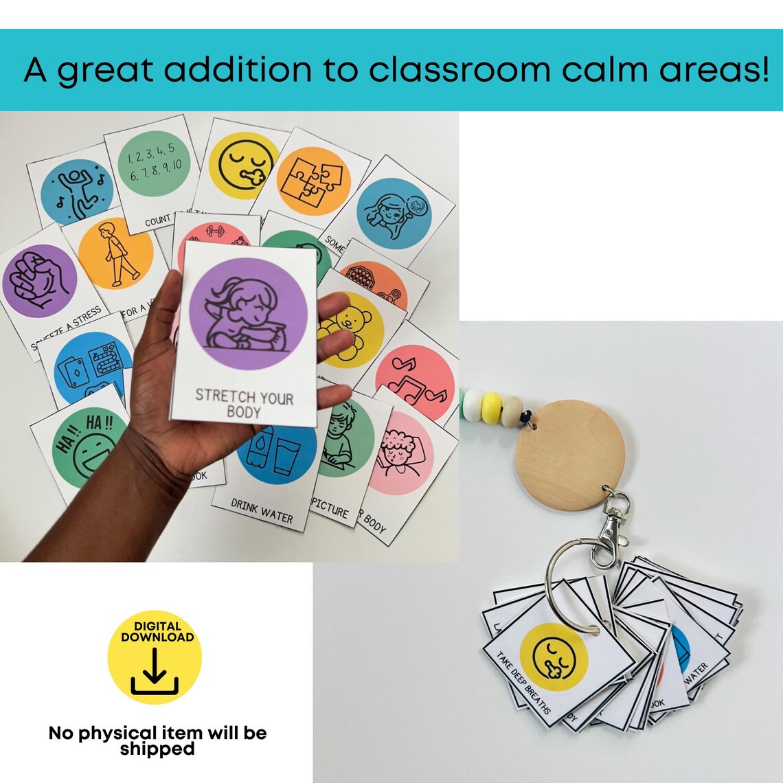 Coping Skills Cards for Kids: Stress Management, Emotional Regulation ...