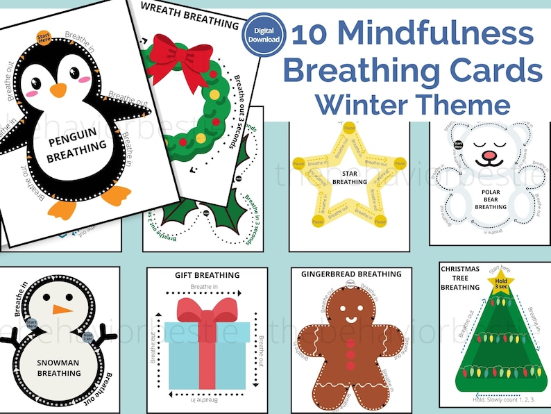 Mindfulness Breathing Cards | Mindfulness Breathing Activity | DIGITAL ...