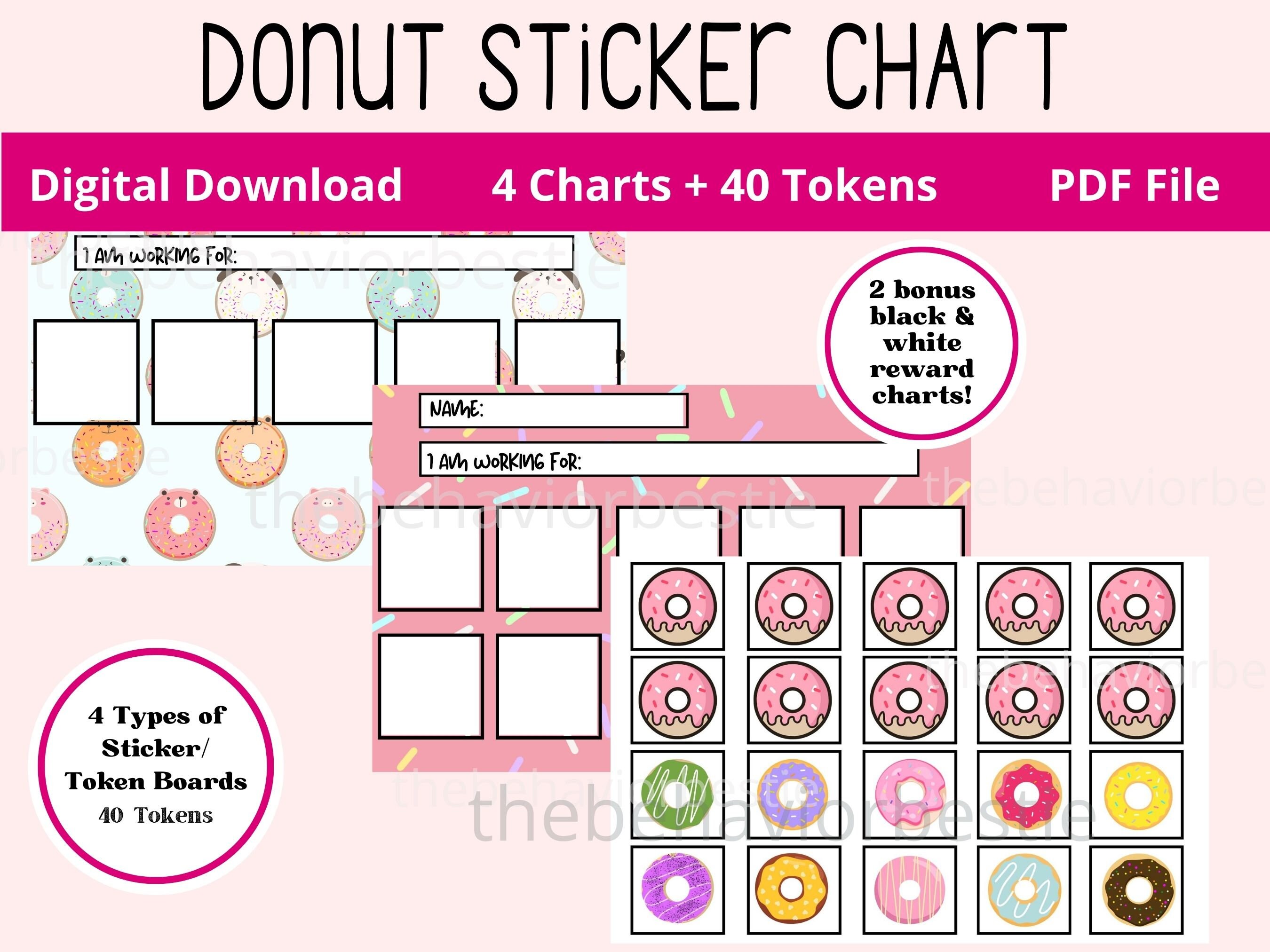 Donut Reward Chart | Digital Behavior Chart | Donut Sticker Chart ...