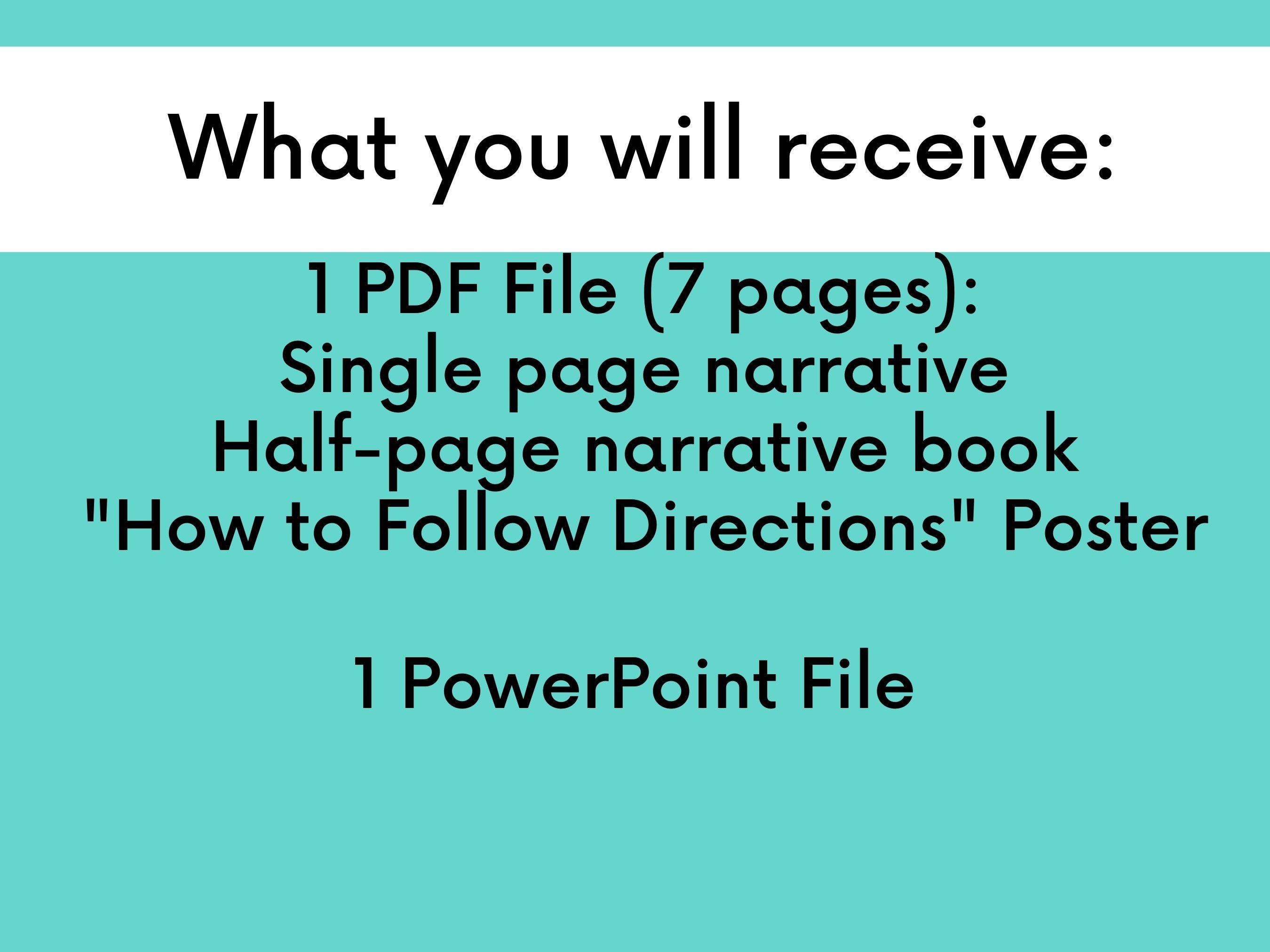 I Can Follow Directions Digital/printable Social Narrative I Can Follow ...