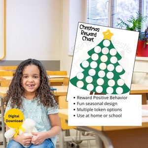 Christmas Reward Chart, Printable Behavior Chart for Kids, Christmas ...