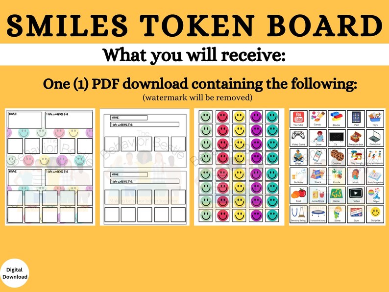 Printable Smiley Face Token Board: Student Reward Chart (PDF) - Etsy
