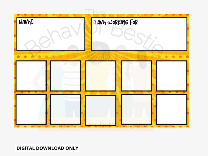 Superhero Reward Chart: Printable Behavior Token Board (digital ...