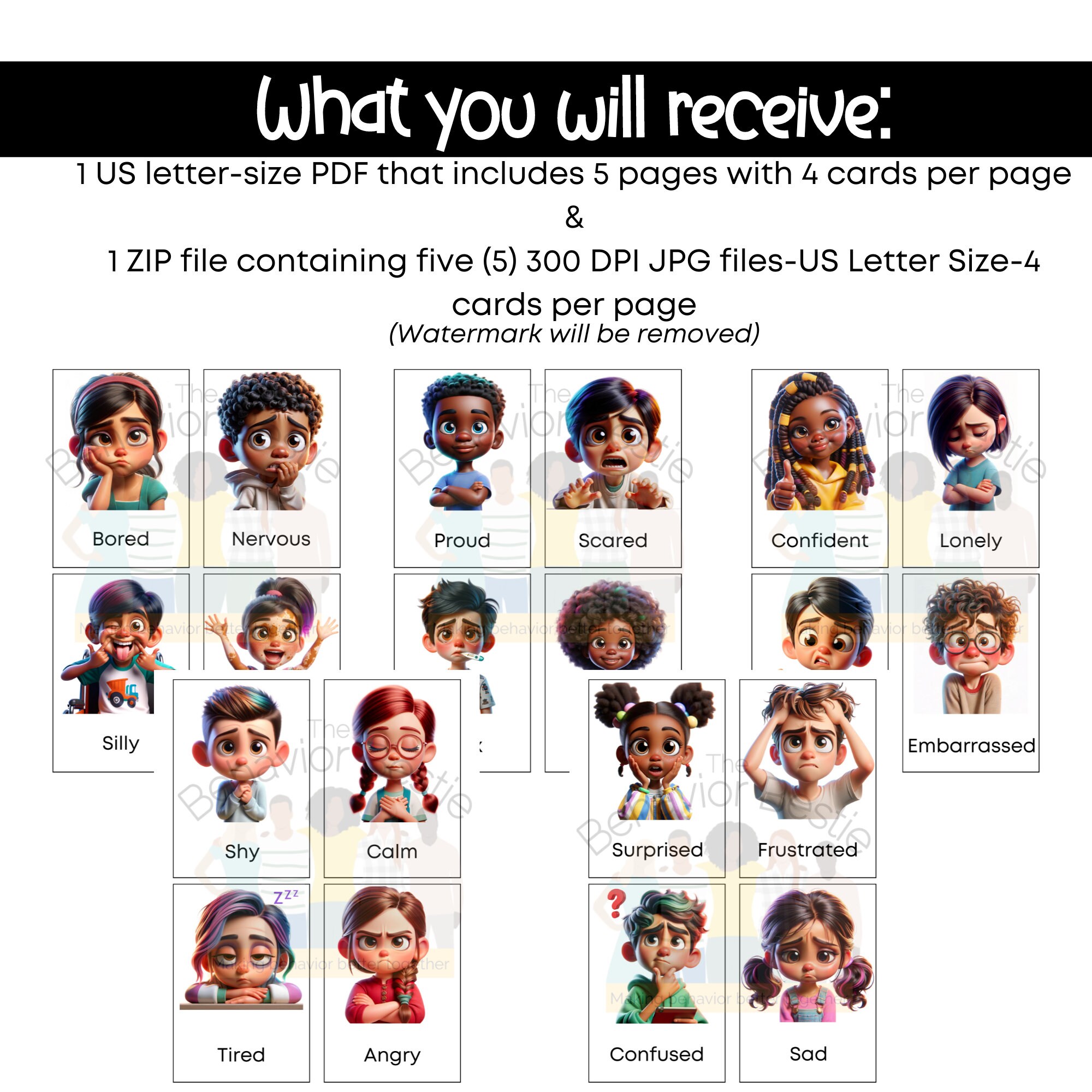 Emotion Flashcards for Kids: Montessori Social Emotional Learning ...