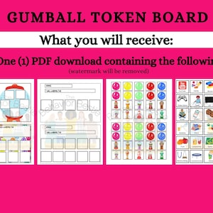 Gumball Sticker Chart Gumball Token Board Positive Behavior Chart ...