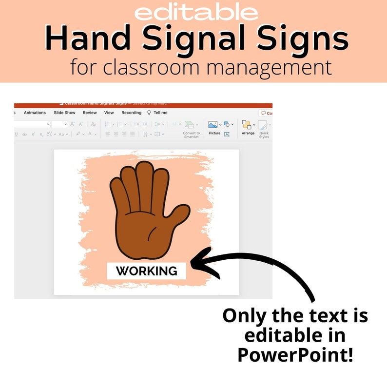 Boho Classroom Hand Signal Posters: Editable Communication Signs ...