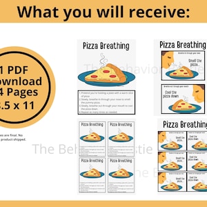 Pizza Breathing Strategy Coping Skills Breathing Visual for Kids ...