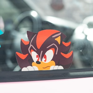 Blue Video Game Hedgehog Peeking Sticker - Etsy