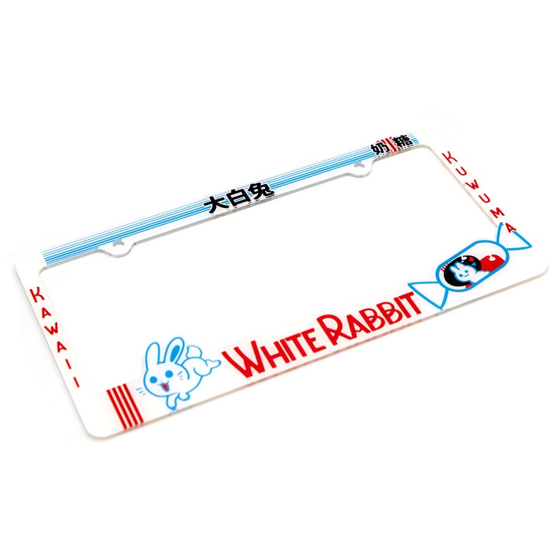 White Rabbit License Plate Frame - Etsy