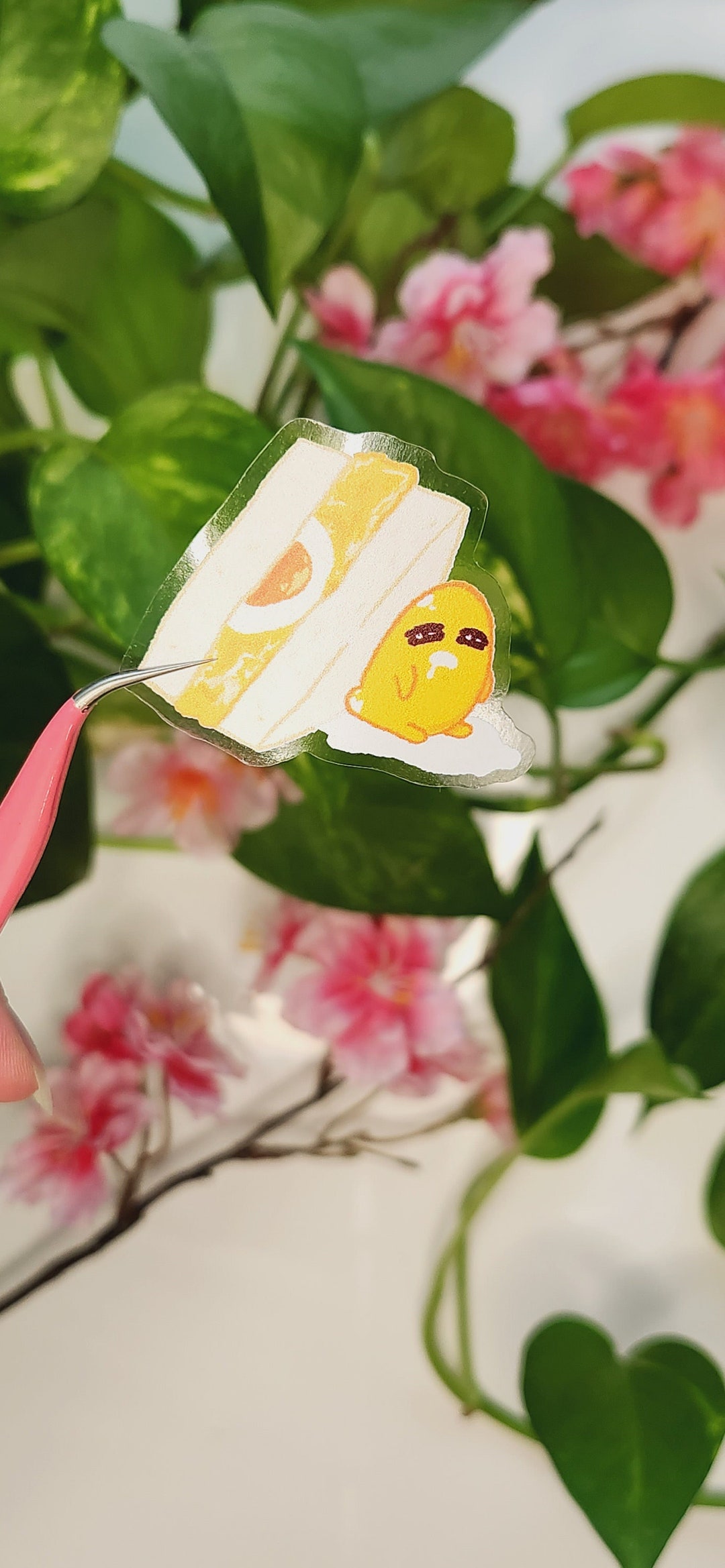 Lazy Tamago Egg Sando Transparent Vinyl Sticker - Etsy