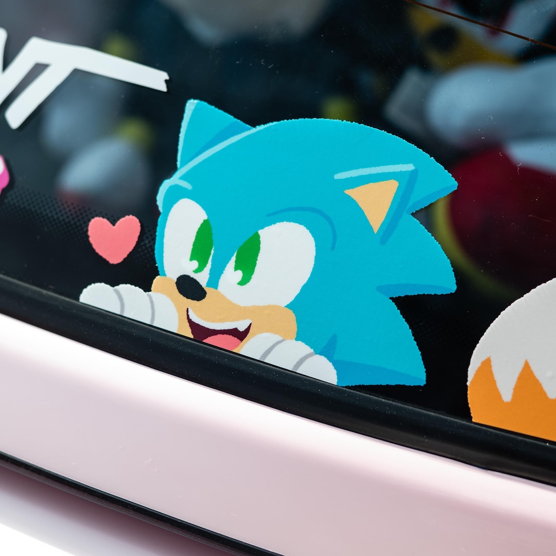 Blue Video Game Hedgehog Peeking Sticker - Etsy