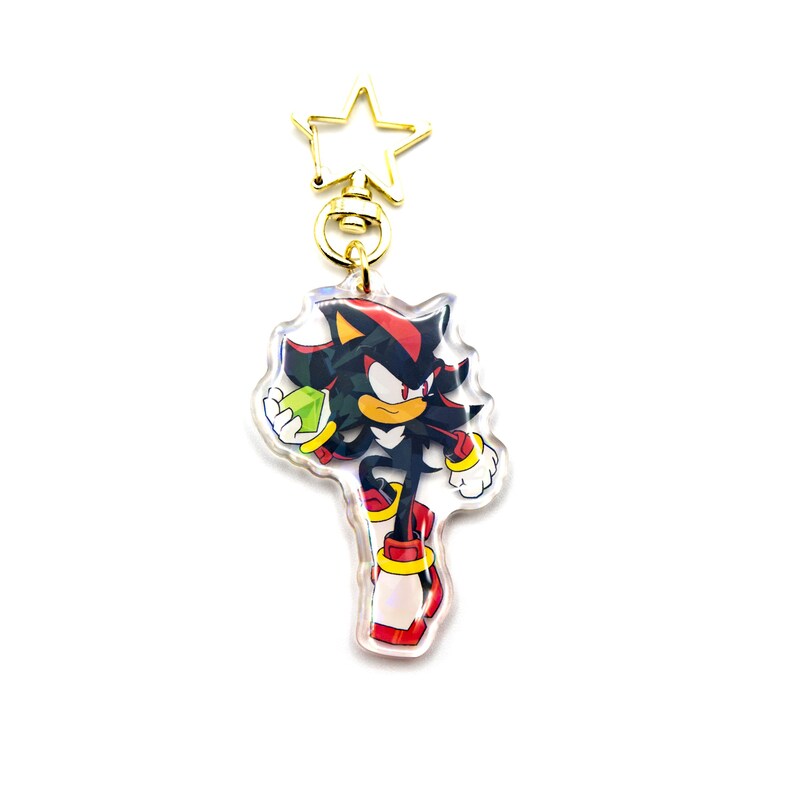 Shadow the Hedgehog Keychain - Etsy