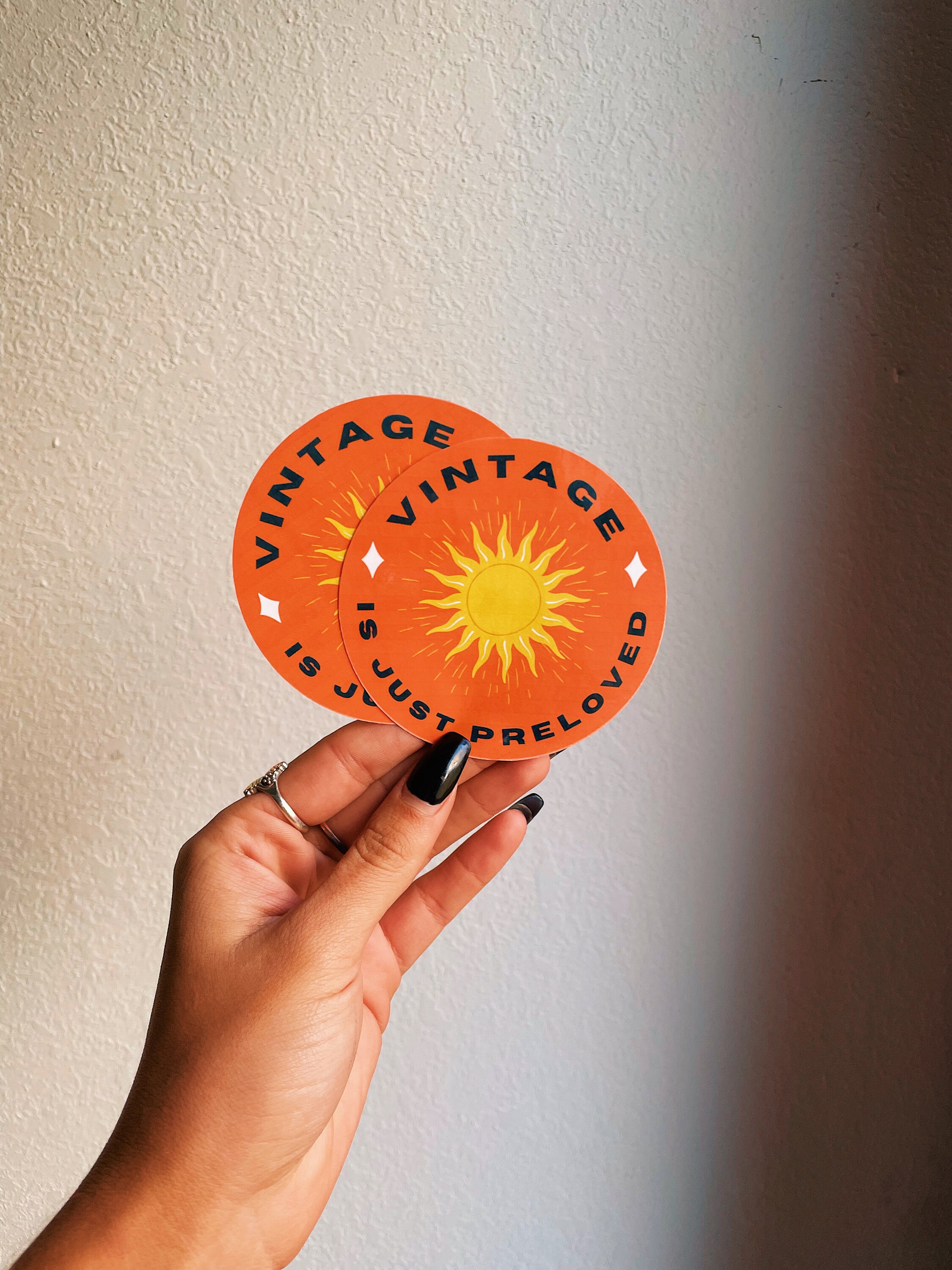 Vintage is Just Preloved Sticker, Trendy Stickers, Vintage Stickers ...
