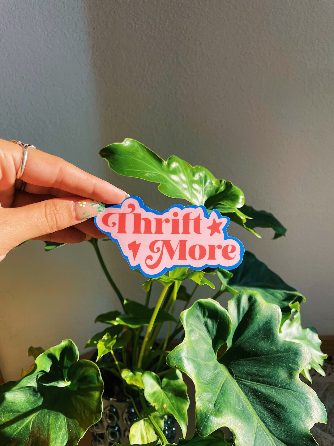 Thrift More Sticker, Thrift Stickers, Vintage Stickers, Trendy Stickers ...