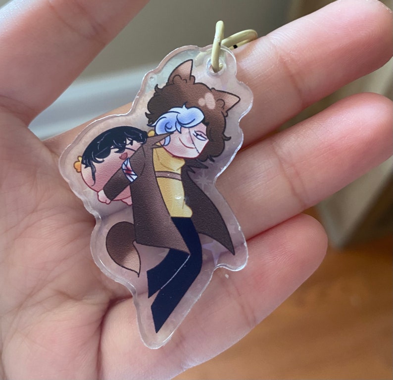 Revivedbur and Quackity // TNTDUO // Dream SMP Inspired Holographic Keychains - Etsy Canada