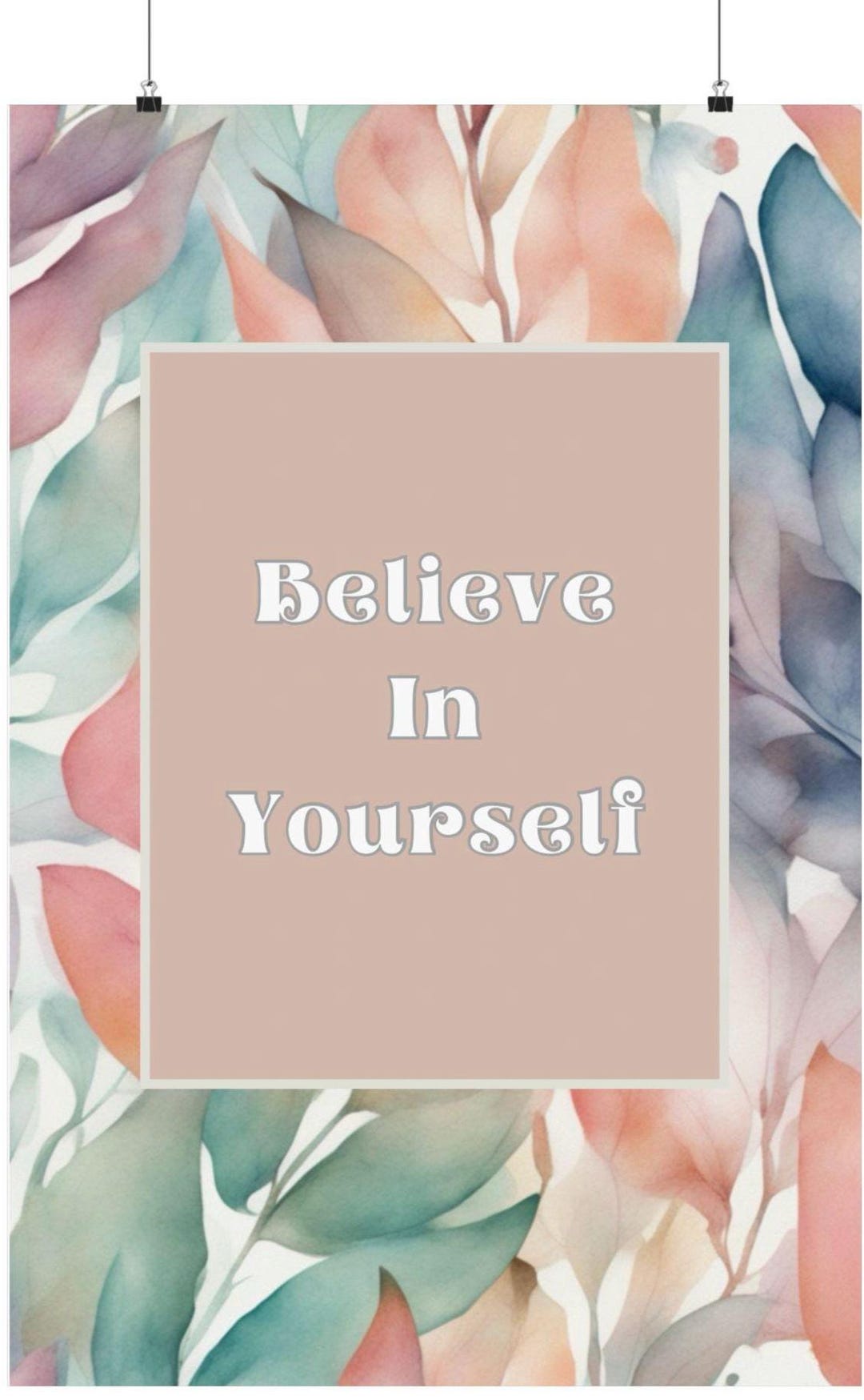 Motivational Art: Inspiring Floral Poster for Elevating Your Home or ...