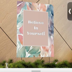 Motivational Art: Inspiring Floral Poster for Elevating Your Home or ...