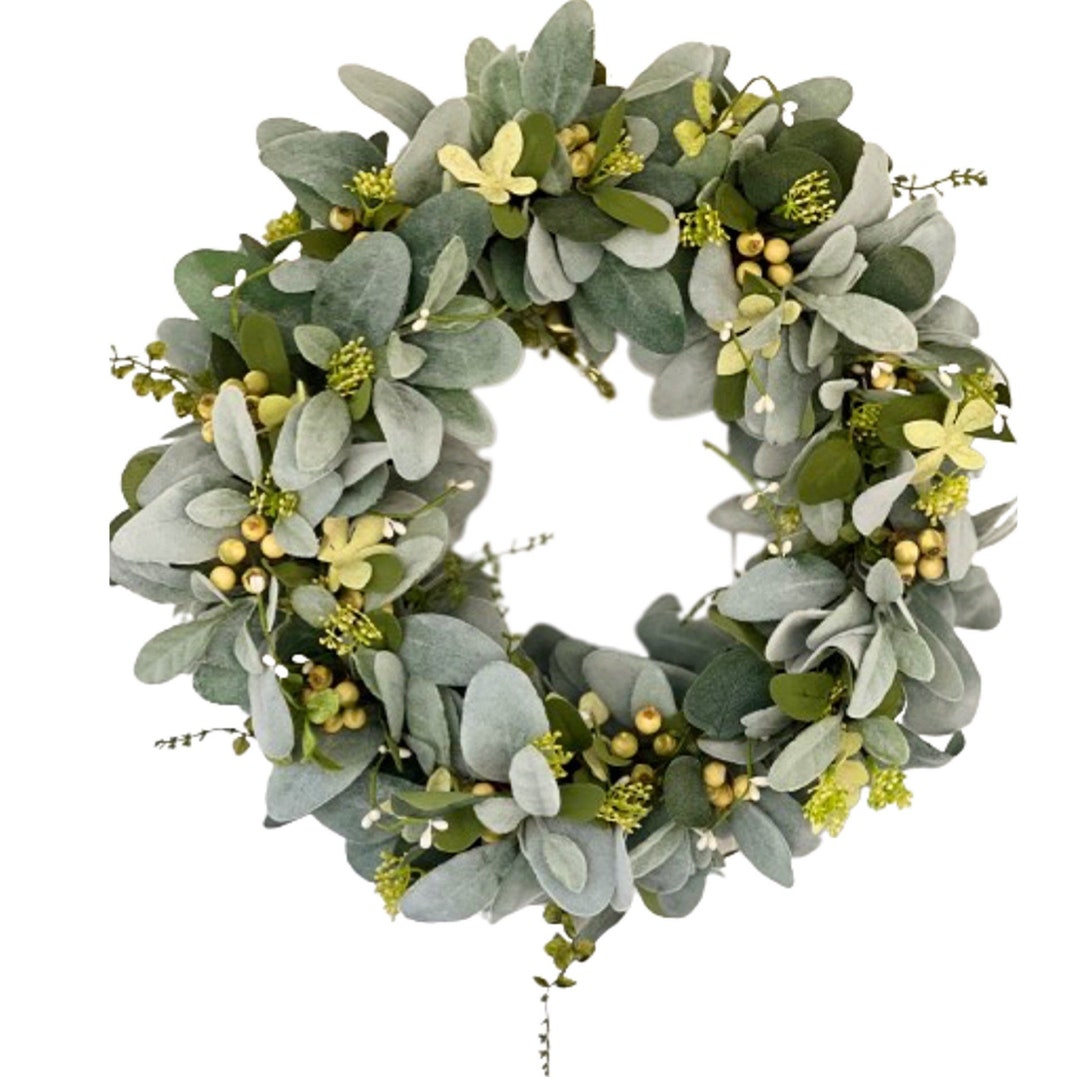 Housewarming Gift Idea for Her Home Farmhouse Lambs Ear and Eucalyptus ...