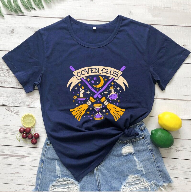 Coven Club Witch 100% Cotton Halloween T-Shirt, Coven Club Shirt, Witch ...