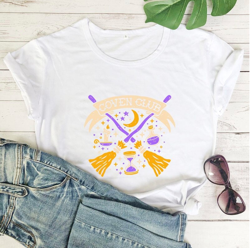 Coven Club Witch 100% Cotton Halloween T-Shirt, Coven Club Shirt, Witch ...