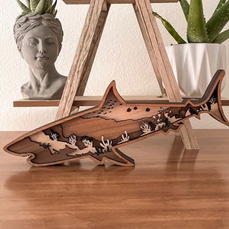 Wooden Shark - Etsy