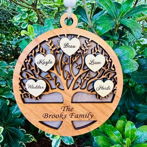 Personalized Family Tree Ornament - Etsy