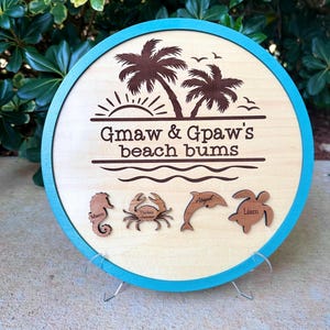 Personalized Beach Bum Sign - Etsy