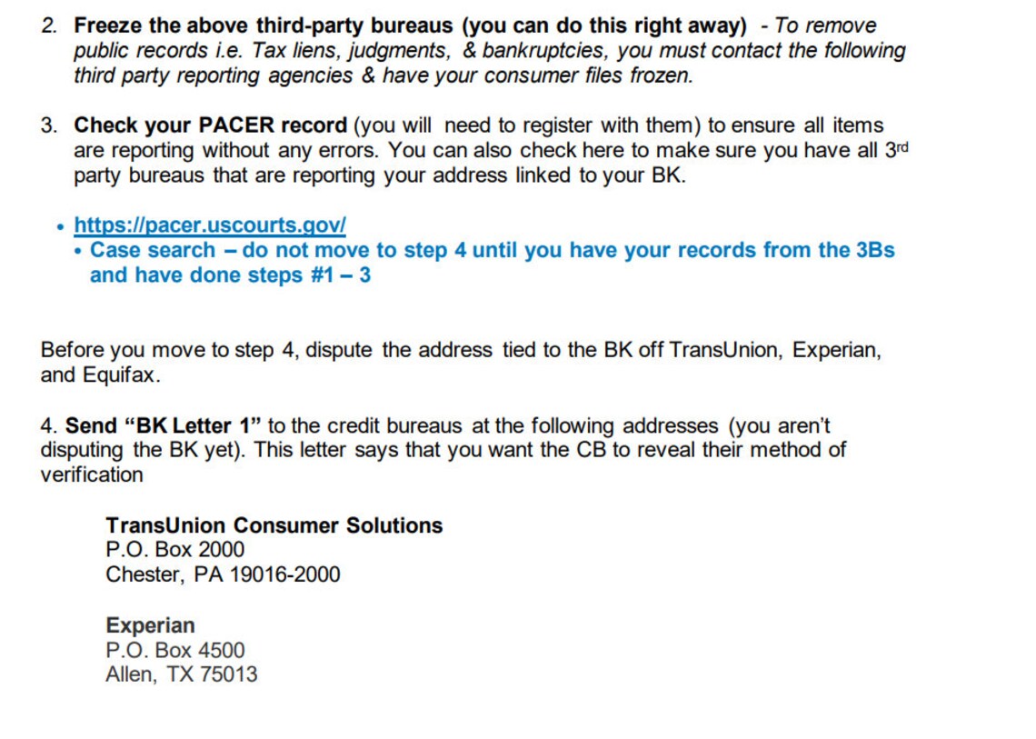 Remove Your Bankruptcy DIY Kit Step-by-step Guide & Letters Support ...