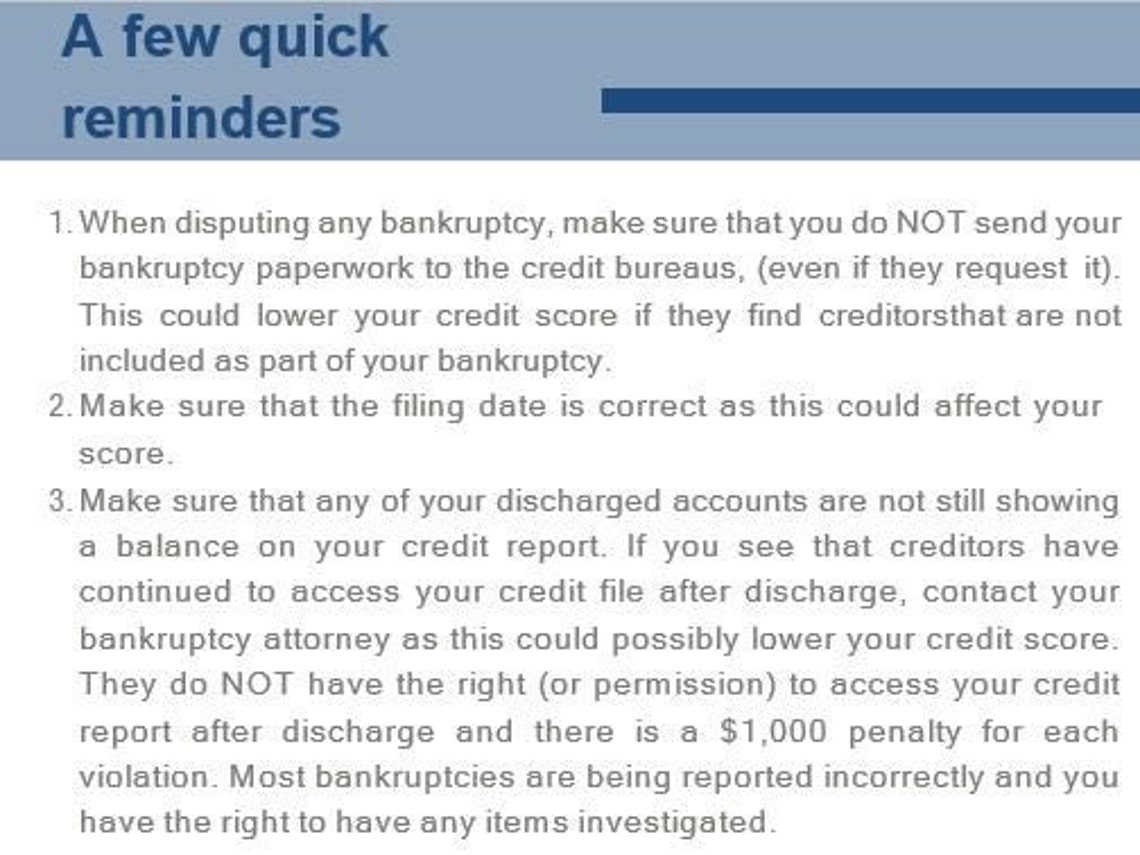 Remove Your Bankruptcy DIY Kit Step-by-step Guide & Letters Support ...