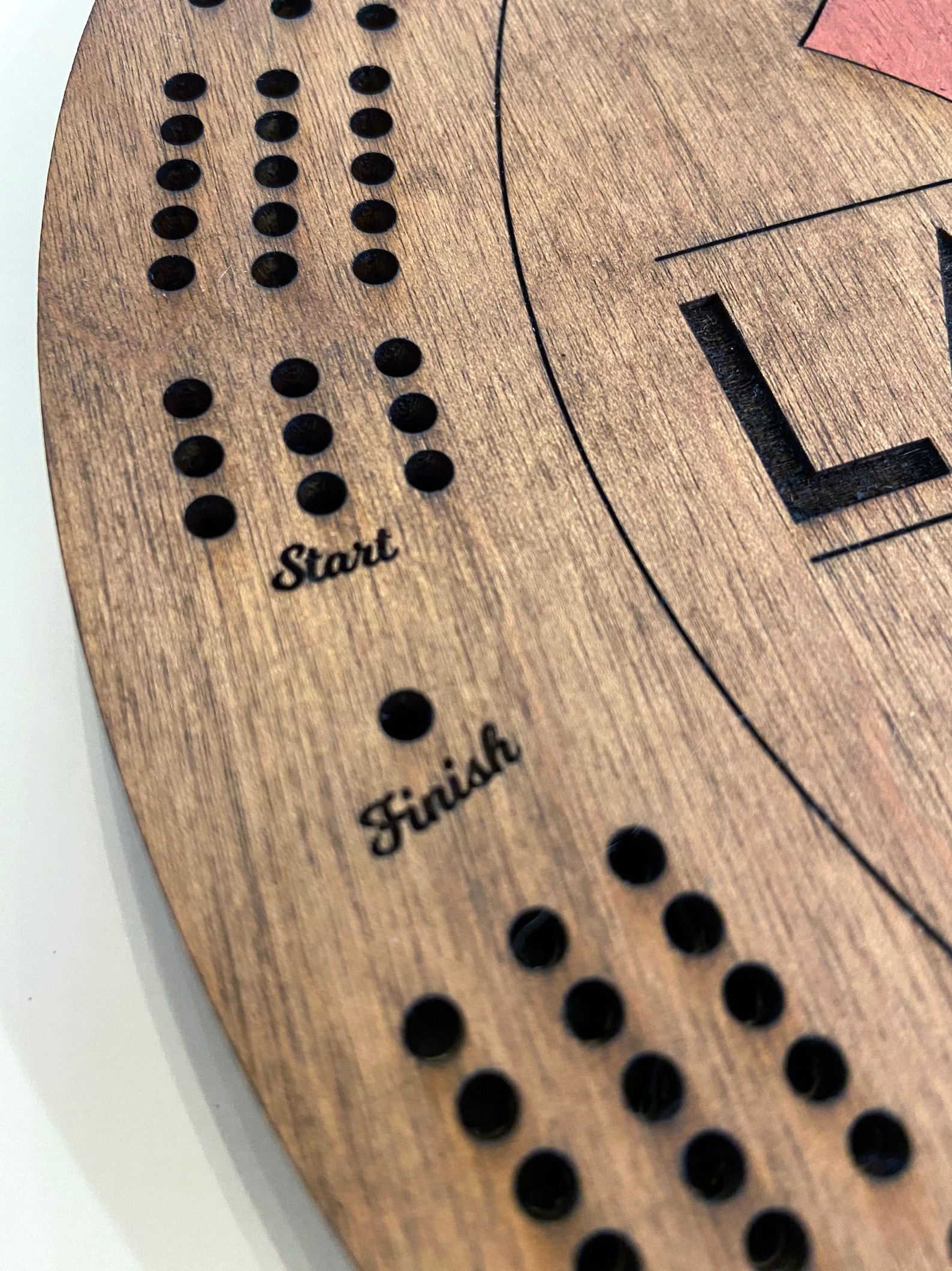 Round Three Track Cribbage Board - Etsy