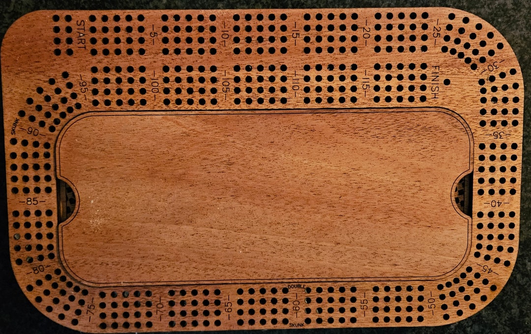 Compact Rectangular Cribbage Board - Etsy