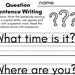 Printable Handwriting Worksheets With Question Sentences and Who, What ...