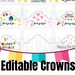 Editable Kids Crowns on Canva for a Kids Birthday Party or Star Student ...