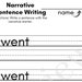 Printable Writing Worksheets With Narrative Sentences I Went I Had I ...