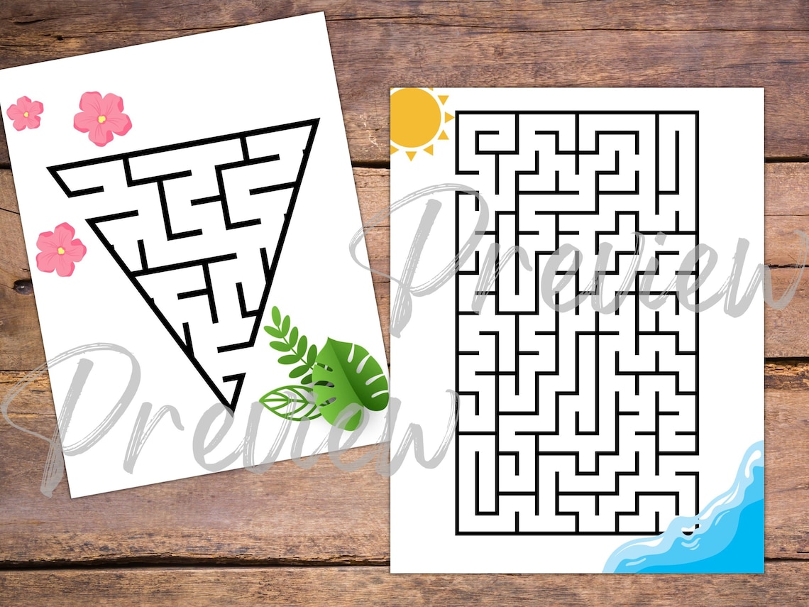 Hawaiian Luau Game With Colorful Hawaii Themed Images for a Hawaiian ...