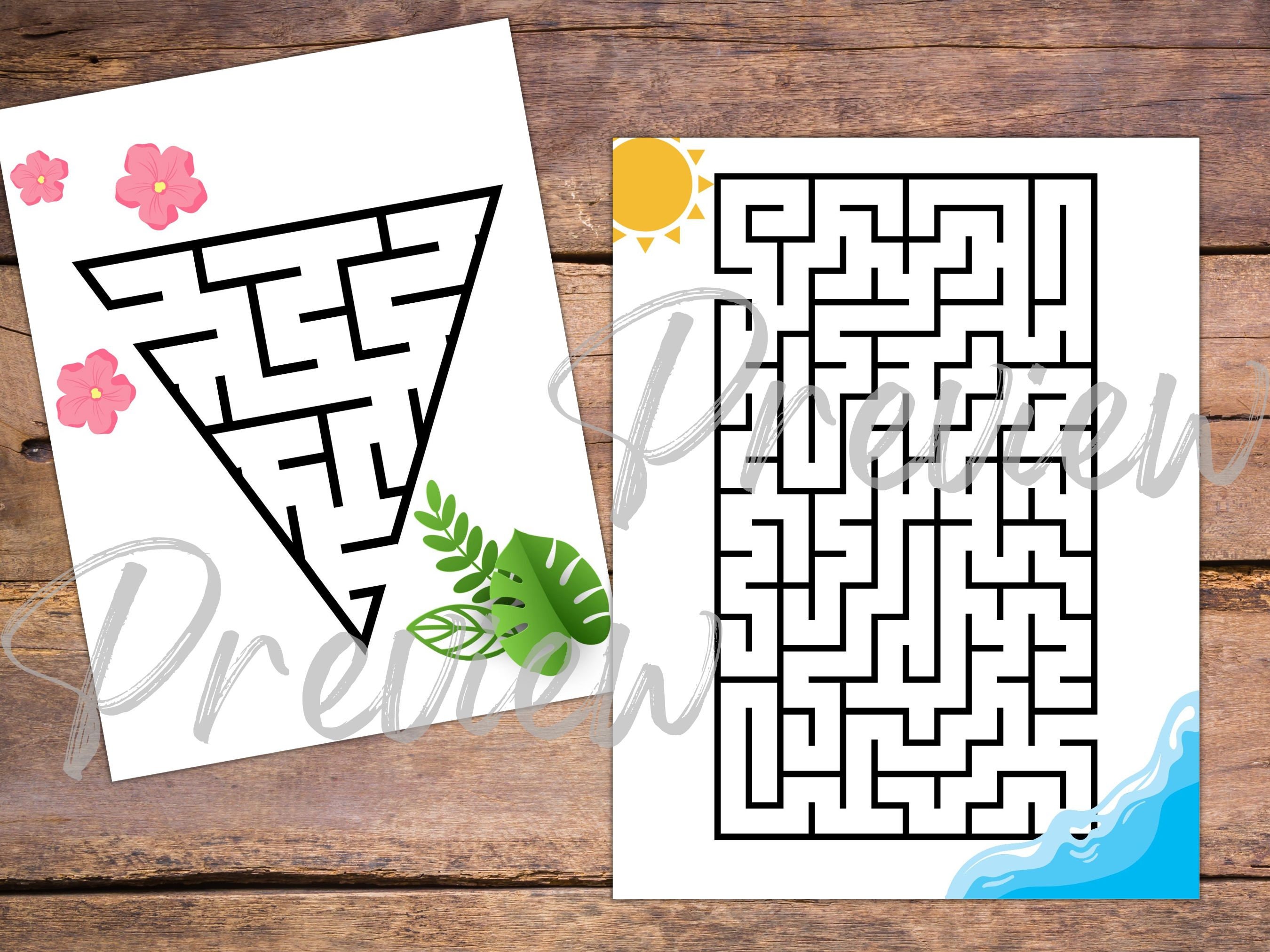 Hawaiian Luau Game With Colorful Hawaii Themed Images for a Hawaiian ...