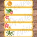 Hawaiian Classroom Decor With Days of the Week Hawaii Luau Class Theme ...