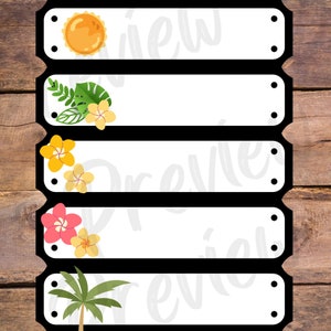 Hawaiian Classroom Decor Days of the Week Hawaii Numbers Schedule Cards ...