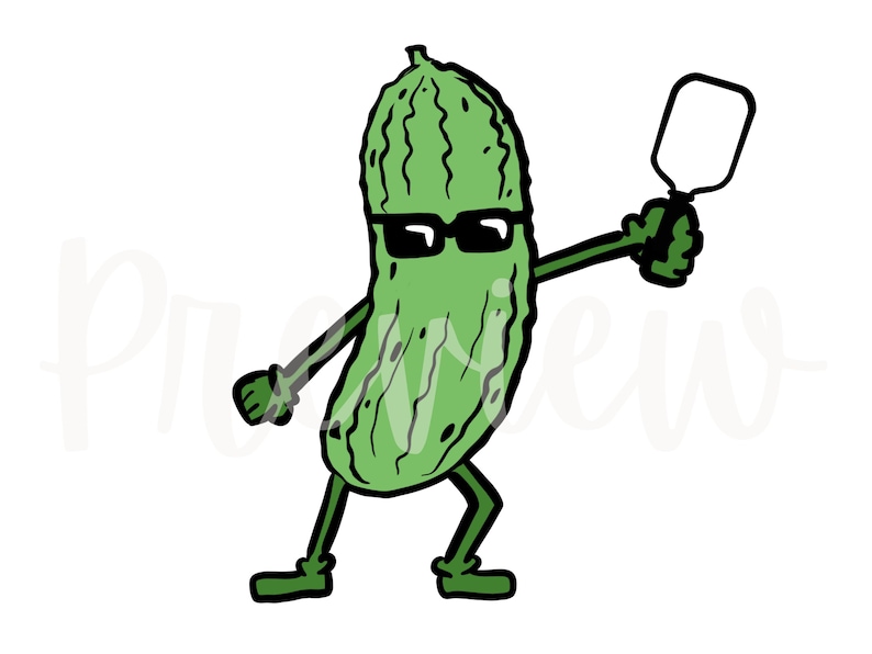 Pickle Clip Art With Pickleball Balls and Paddle for Commercial Use PNG ...