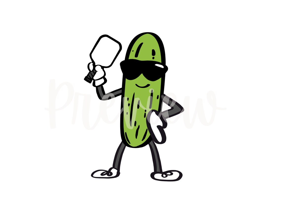 Pickle Art With a Peace Sign, Pickleball Paddle and Santa Hat for Fun ...