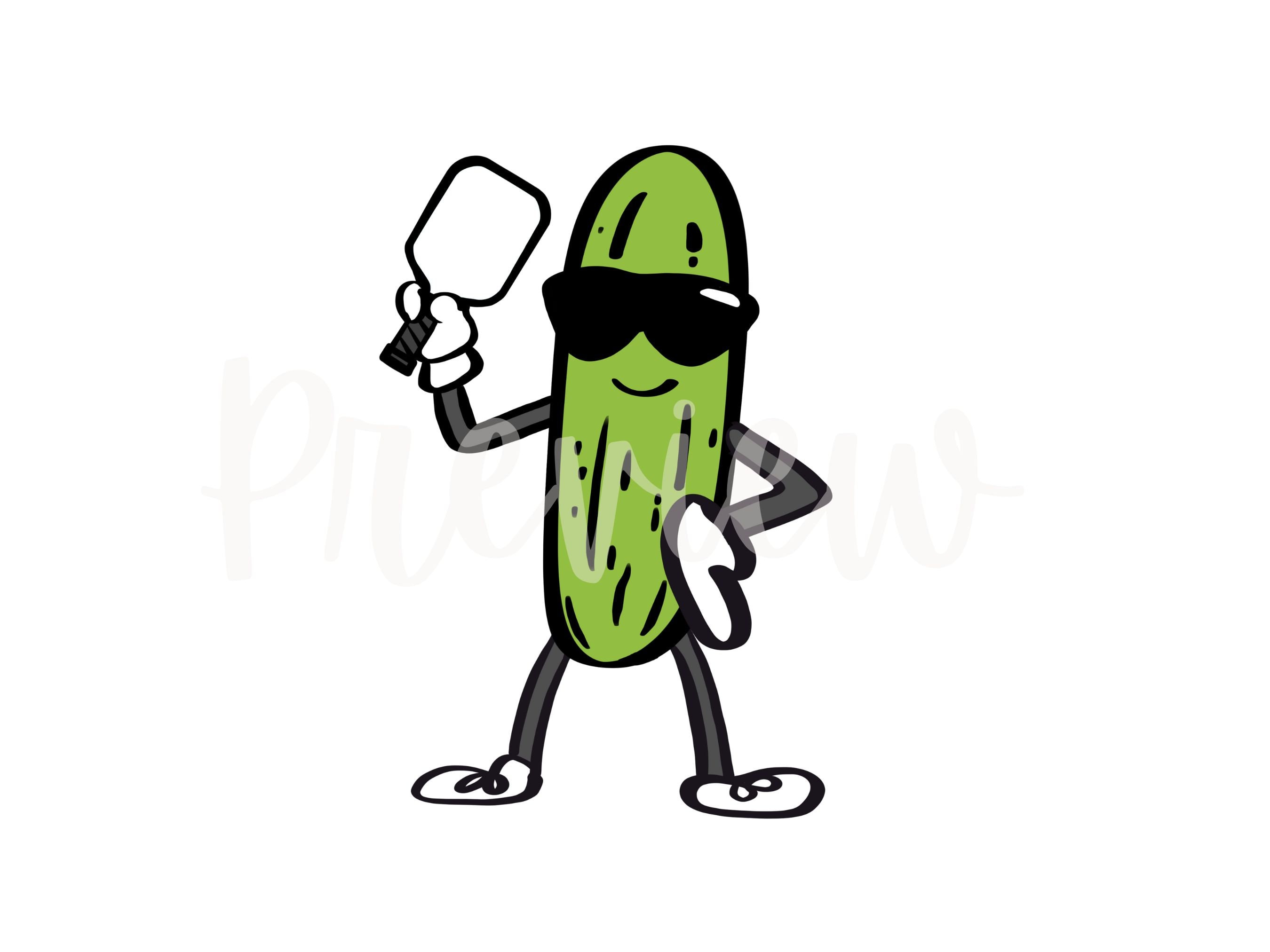 Pickle Art With a Peace Sign, Pickleball Paddle and Santa Hat for Fun ...