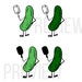 Funny Pickleball Clipart With Simple Pickle Drawings in Different ...
