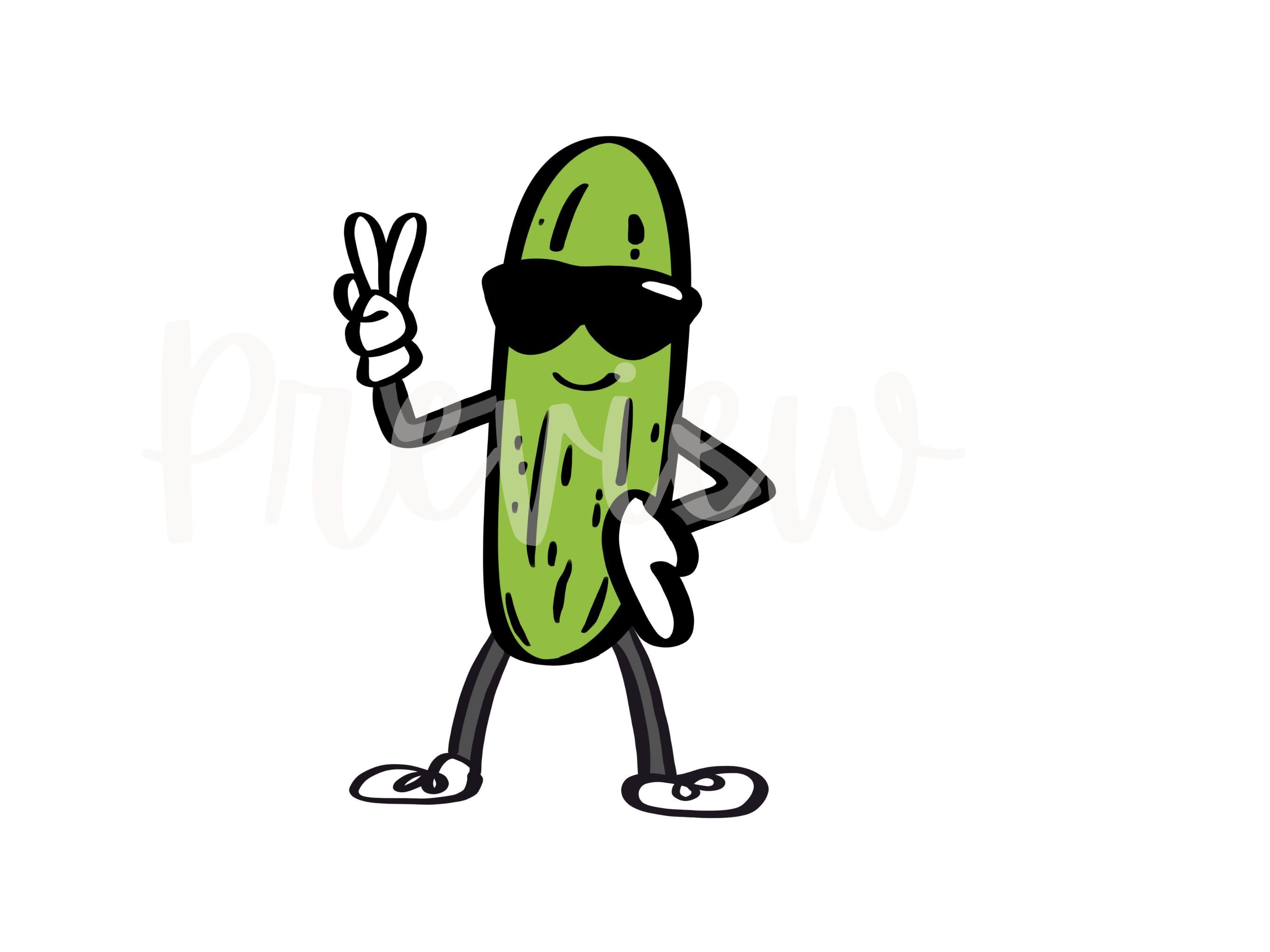 Pickle Art With a Peace Sign, Pickleball Paddle and Santa Hat for Fun ...